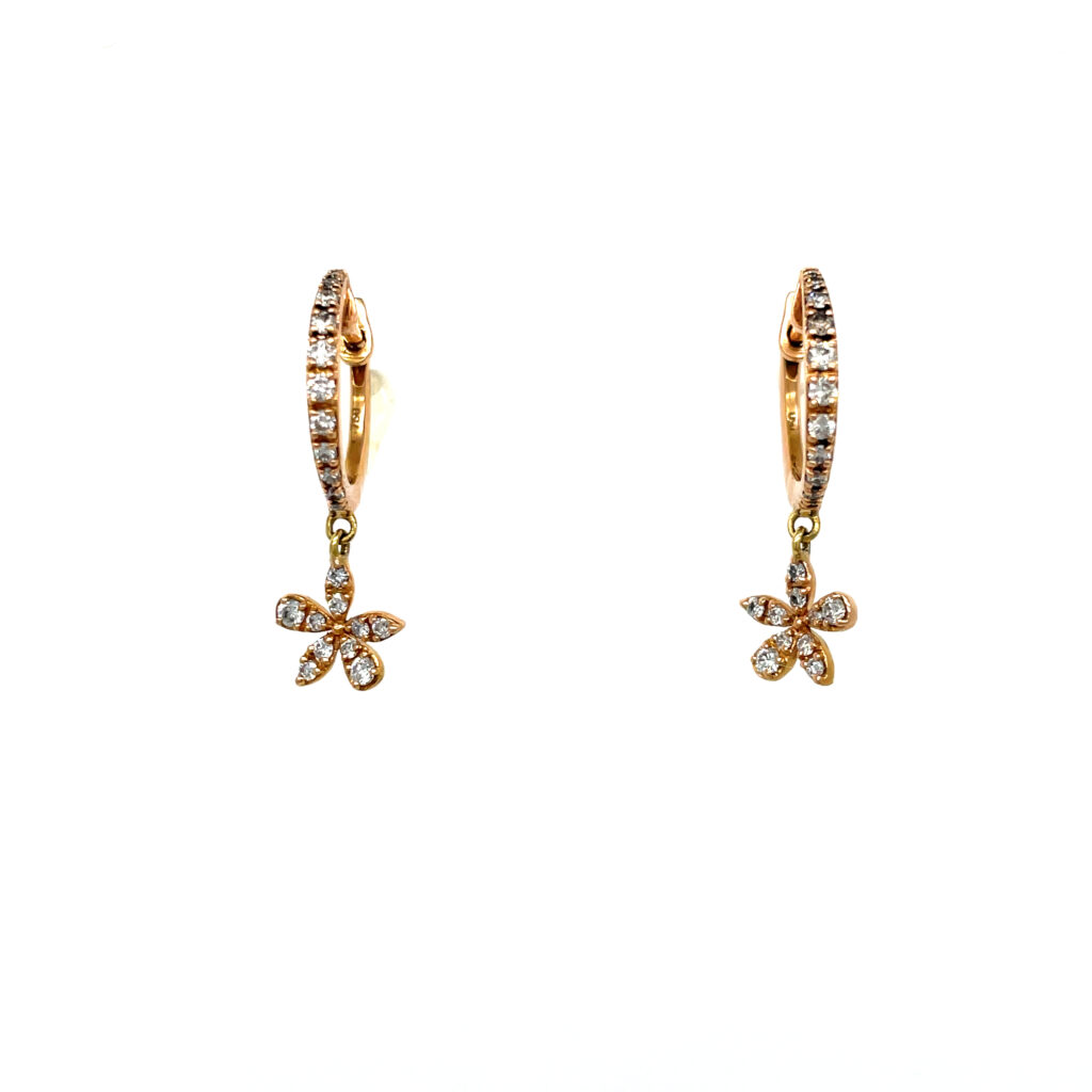 AROS FLOR ORO ROSADO | Exclusivo Sappheiros